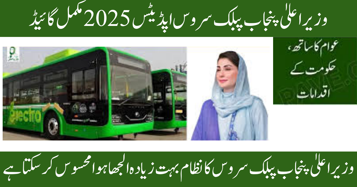 CM Punjab Public Service Updates 2025 Complete Guaid